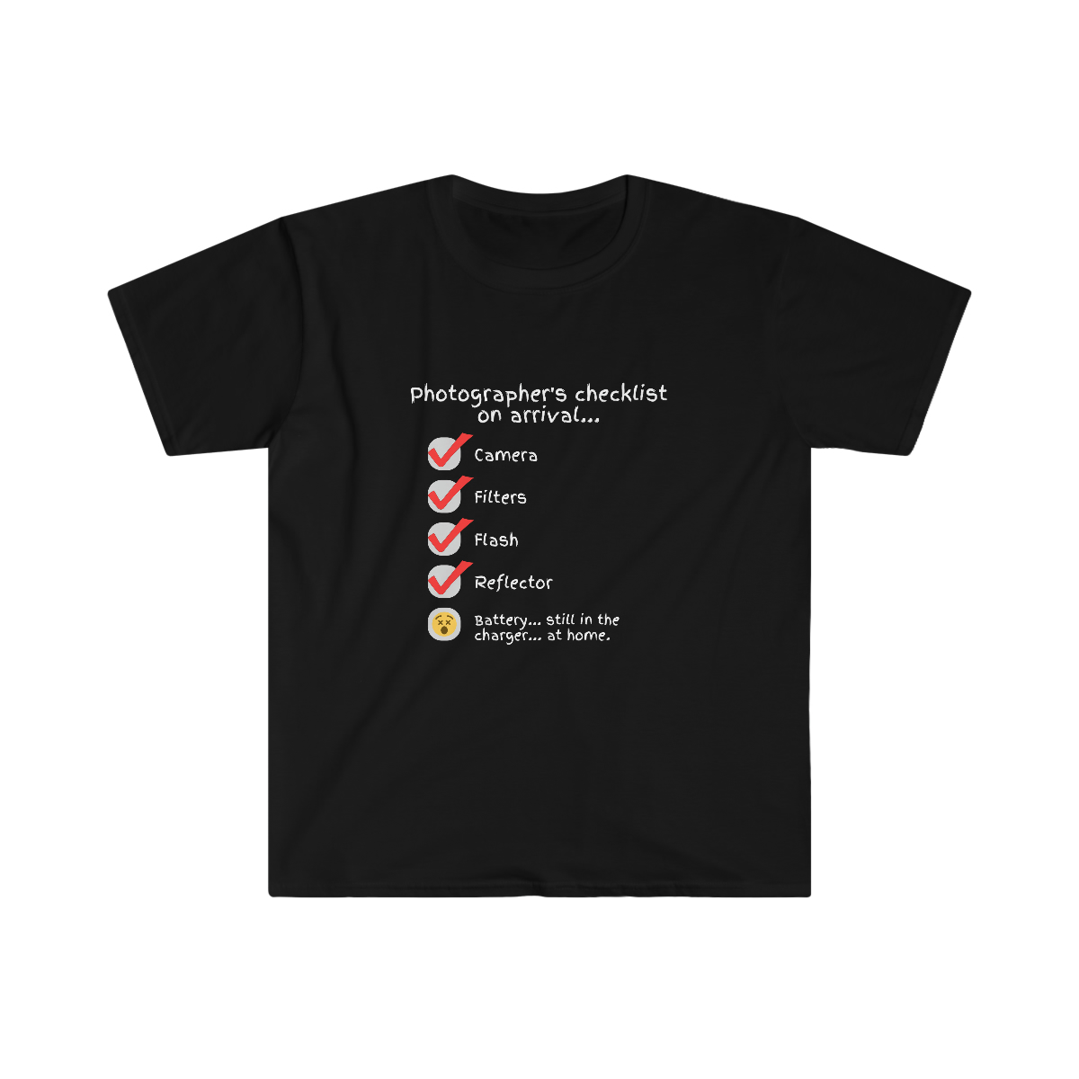 Photographer's Checklist - Unisex T-Shirt - Silvy Tanamas